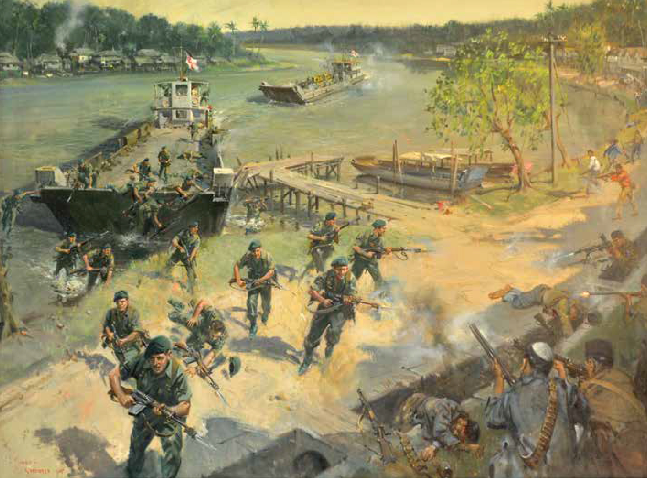 Royal Marines Commandos at Limbang, 1962